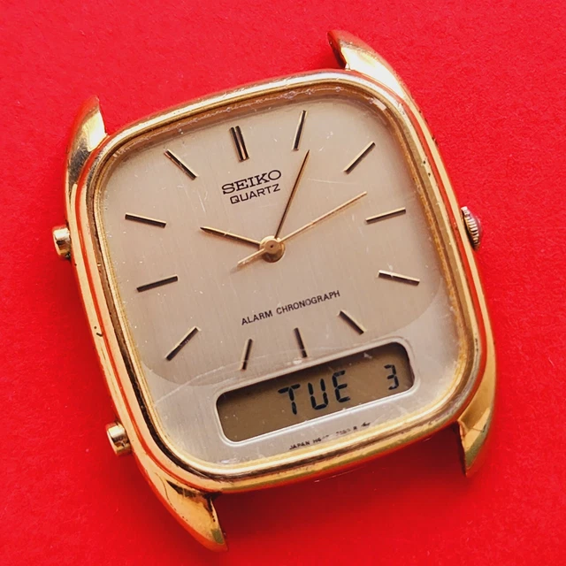 SEIKO ALARM CHRONOGRAPH Watch 1980s Digital For Repair Parts H449-5109 ...