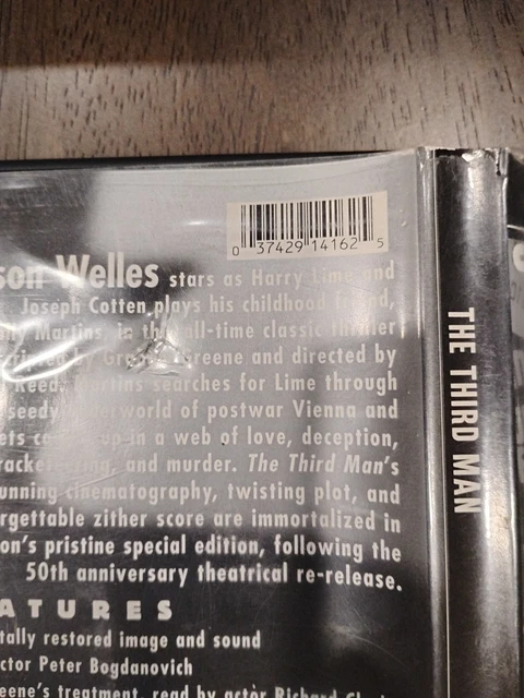 THE THIRD MAN (1949) Criterion Collection DVD - Orson Welles - # 64 $12 ...