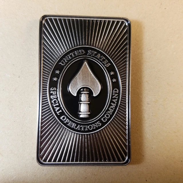 SPECIAL OPERATIONS COMMAND Ace of Spades Challenge Coin 3" x 49 £14.24 ...