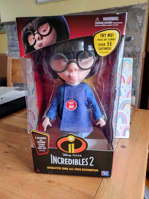DISNEY PIXAR INCREDIBLES 2 Edna Mode Talking Figure 14-inch Interactive ...