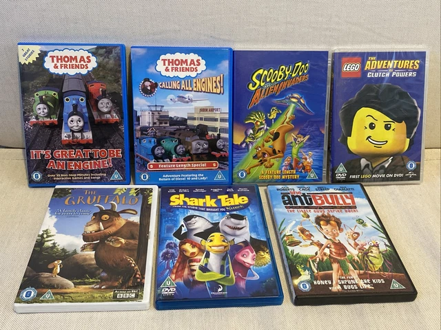 7 X DVD Bundle Kids Toddler Kids Mix DVDS Thomas Tank LEGO Scooby Doo ...