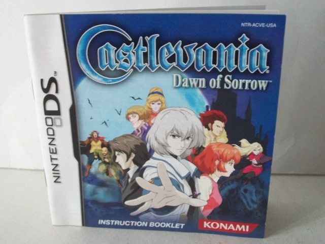 CASTLEVANIA DAWN OF Sorrow Manual Only NO GAME Nintendo DS Instruction ...