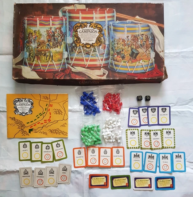VINTAGE WADDINGTONS CAMPAIGN Board Game 1971 Complete Game £16.31 ...