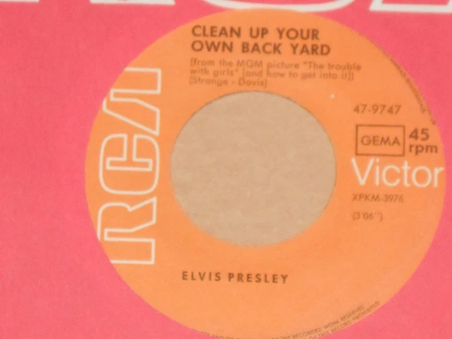 Elvis Presley Clean Up Your Own Back Yard 7 45 Eur 19 99 Picclick It