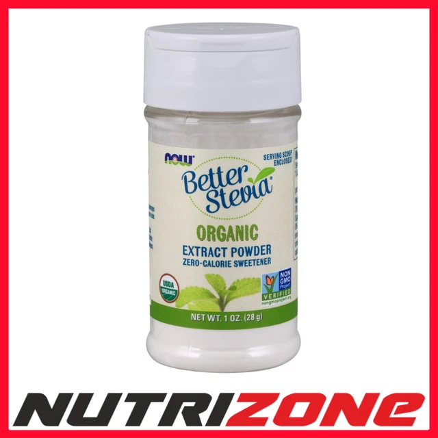 NOW FOODS BETTER Stevia Extract Powder, Organic - 28 grams £15.50 ...
