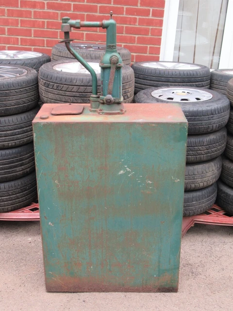 VINTAGE GARAGE BAELZ Oil Pump Dispenser With Tank, Can Man Cave ...