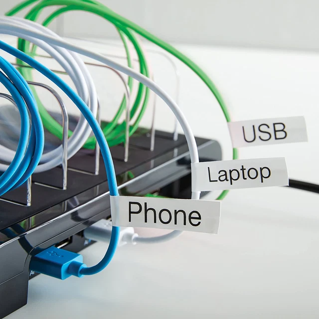 DYMO AUTHENTIC D1 Labels | 9mm x 7m Roll | Black Print on White | Self ...