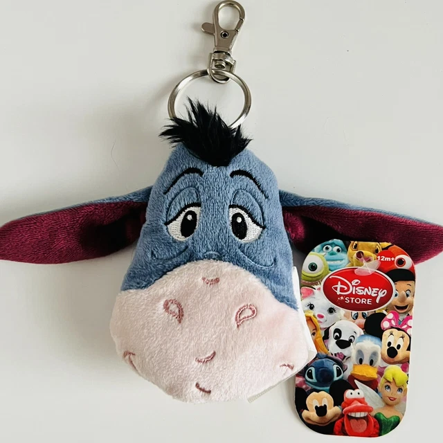 DISNEY STORE WINNIE The Pooh Bear Eeyore Plush Soft Key Ring Clip On ...