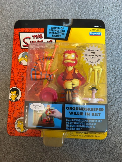 FIGURA DE ACCIÓN De Los Simpson Playmates Wos Serie 14 Jardinero Willie ...
