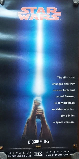 STAR WARS ORIGINAL Promo Poster. Last Vhs Video Release. 1995 (Ref Xxx ...