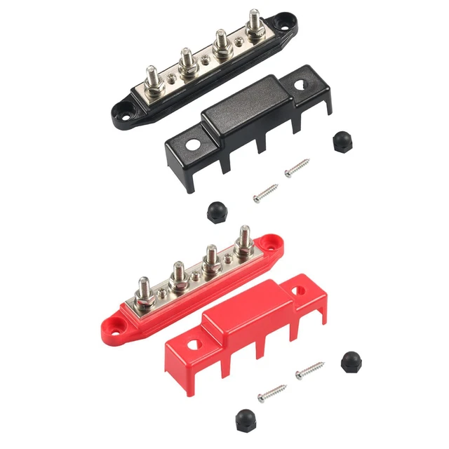4 WAY WIRING Row Bus Bar Terminal Block, Power Distribution Block Car £ ...