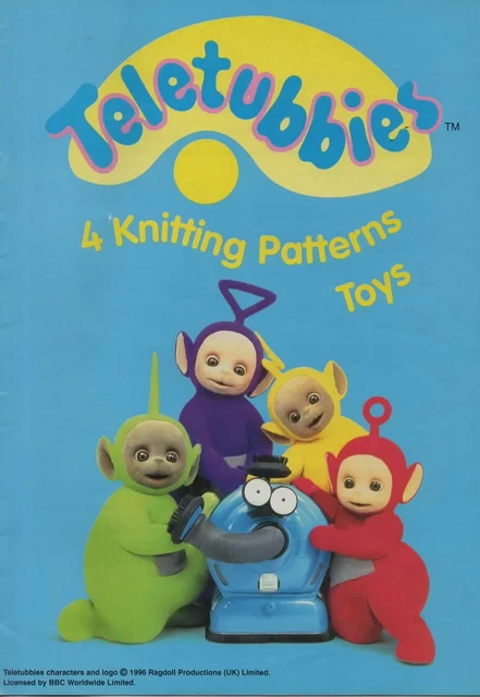&TELETUBBIES& ALAN Dart Knitting Pattern For 4 Toys In DK £3.99 ...
