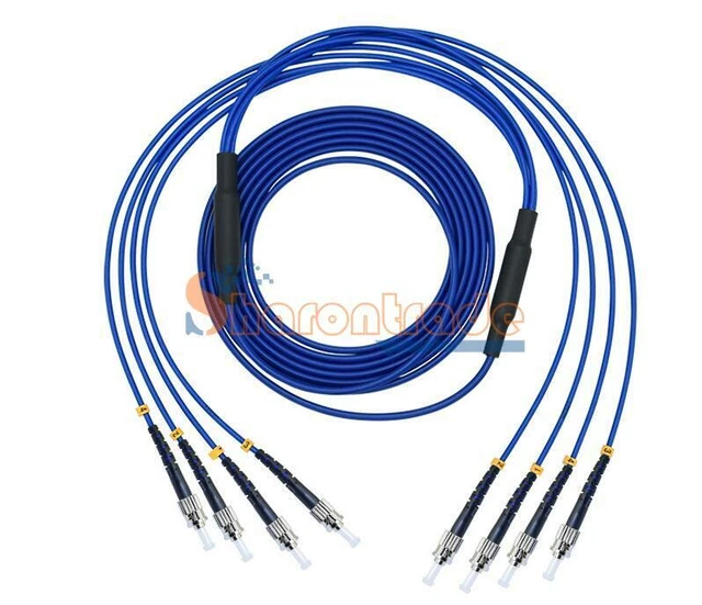 ST-ST UPC 4 Cores Armored Fiber Patch Cord SM 4 Strand Fiber Optic ...