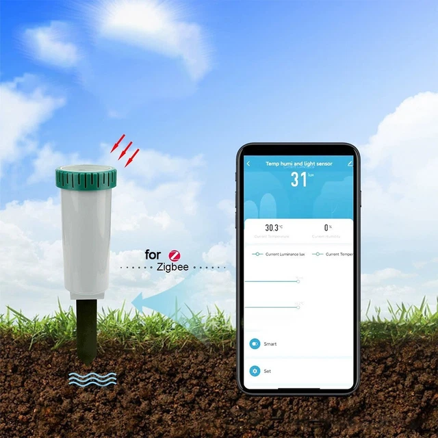 SURVEILLANCE EN TEMPS réel de la température et de l'humidité du sol avec dé EUR 69,16 - PicClick FR