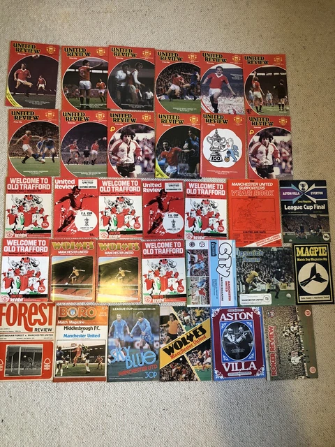 BUNDLE / JOB Lot Of Manchester United Man Utd Home & Away Programmes ...