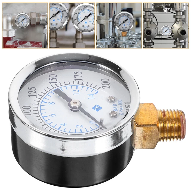 0-200 PSI 0-14 Bar Compressor Compressed Air Pressure Gauge NPT Pressure Gauge £11.25 - PicClick UK