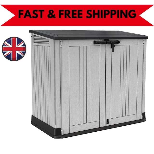 LARGE KETER STORE NOVA Garden Lockable Storage Box XL Shed Outside Bike ...