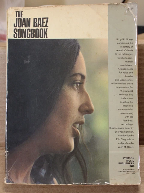 THE JOAN BAEZ Songbook Folk Songs Repertoire 1965 Ryerson Publications ...