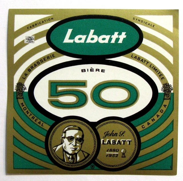 BRASSERIE LABATT LIMITEE LABATT BIERE 50 beer label CANADA £1.85 ...