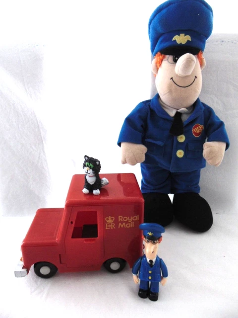 POSTMAN PAT AND Jess The Cat With Friction Royal Mail Van And Soft Pat ...