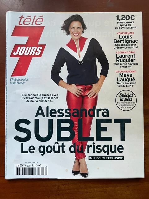 TÉLÉ 7 JOURS 16/02/2019; Alessandra Sublet/ Louis Bertignac/ L. Ruquier ...