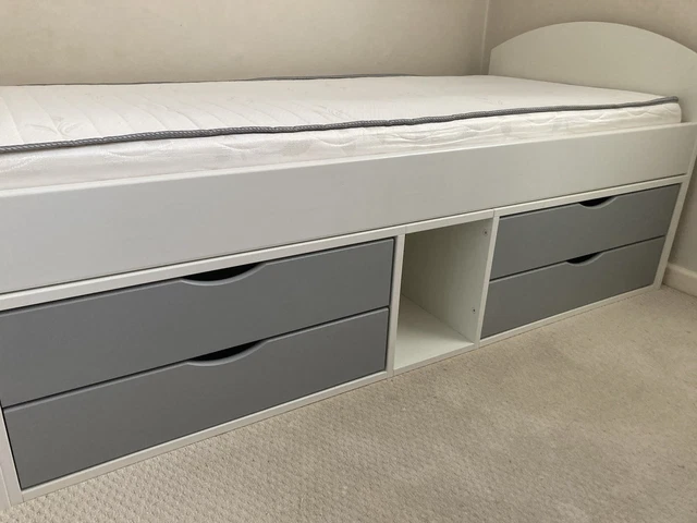 SCALLYWAGS SOLID WOOD Shorty Single Bed With Drawers £208.68 - PicClick UK