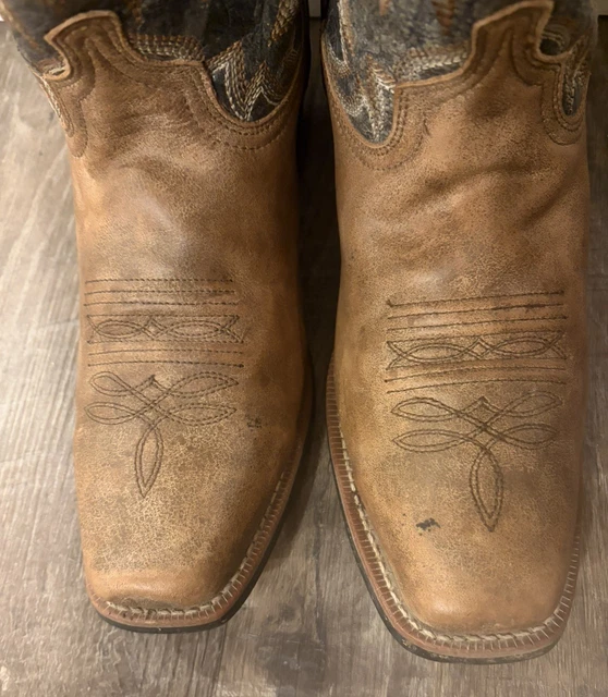 LAREDO MEN’S LEATHER, Brown, Square Toe Cowboy Boots. Size 9.5D ...