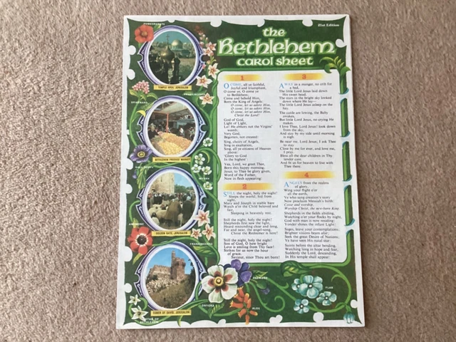 VINTAGE BETHLEHEM CHRISTMAS Carol Sheets 21st edition x 75 copies £5.00 ...