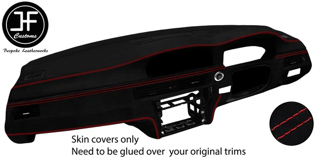 RED STITCH Full Dashboard Kit Luxe Suede Cover For Bmw E90 E91 E92 E93 ...