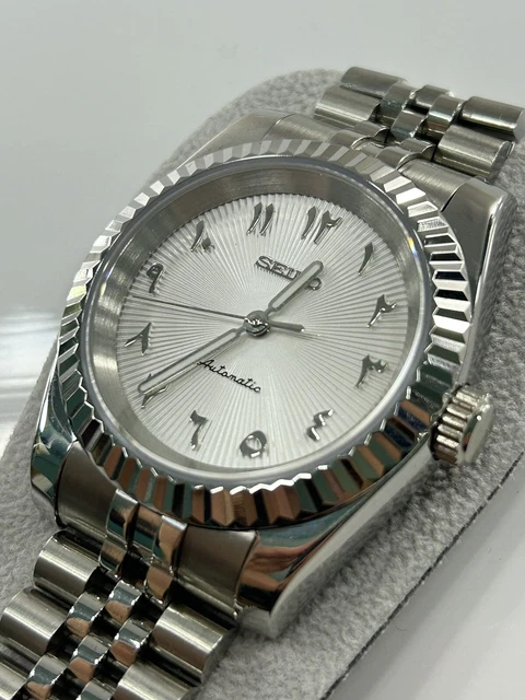 MONTRE SEIKO MOD Arabic Dial White EUR 165,00 - PicClick FR