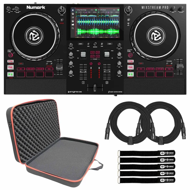 NUMARK MIXSTREAM PRO Standalone DJ Console w Built-In Speakers & Carry ...