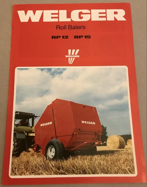 WELGER ROLL - Round Baler RP12 RP15 Original 1980s Sales Brochure £16. ...