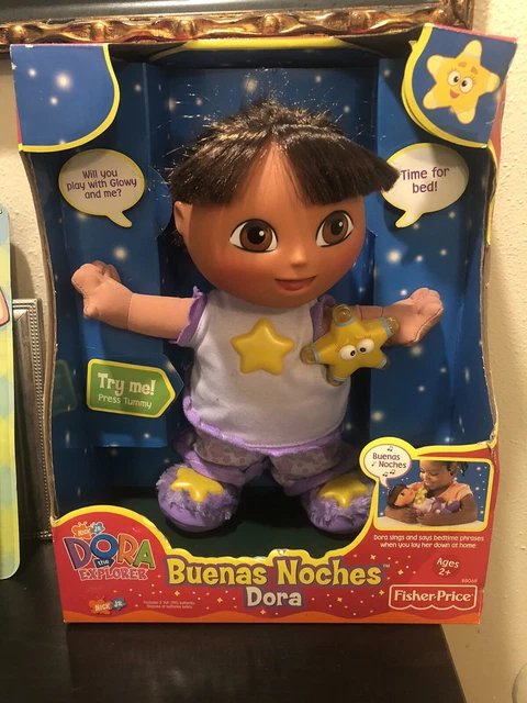 PLEASE READ 2003 Fisher Price Buenas Noches Dora The Explorer 12” Doll ...