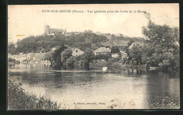 CPA DUN-SUR-MEUSE, VUE générale prise des bords de la Meuse EUR 2,00 ...