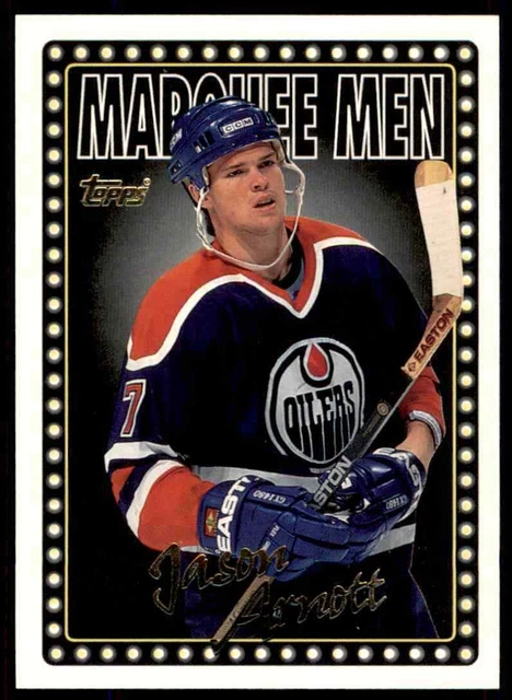 1995-96 TOPPS MARQUEE Hommes Jason Arnott Edmonton Oilers #17 Parallèle ...