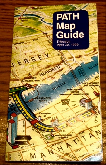 VINTAGE 1995 PATH Guide Subway Timetable Map World Trade Center Nyc $27 ...