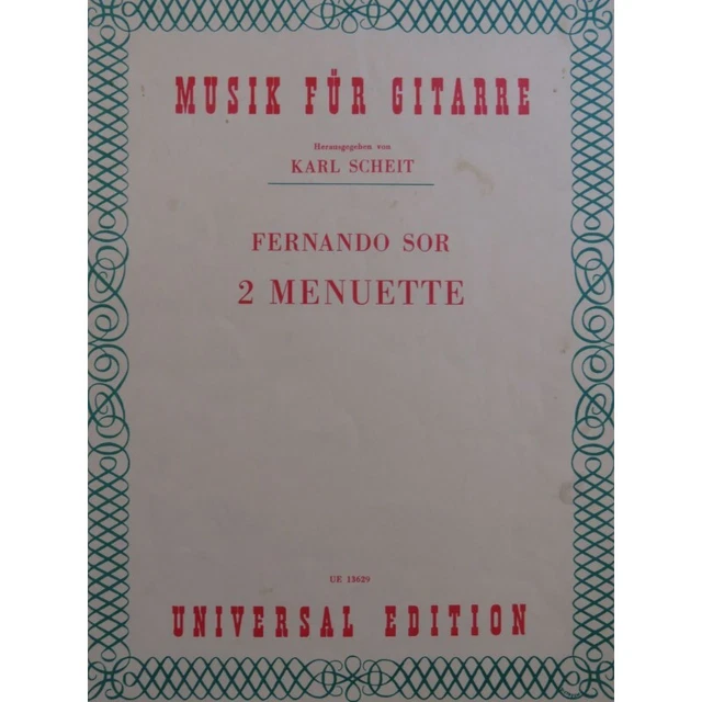 SOR FERDINAND 2 Menuette Guitare 1964 EUR 20,80 - PicClick FR