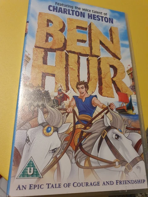 BEN HUR VHS VCR Video Tape Movie , Charlton Heston Animated Cartoon £1. ...