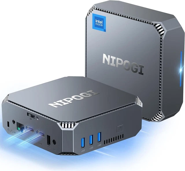 NIPOGI 4K MINI PC Intel 12th N100 bis zu 3,4GHz 16GB+512GB 2.4G/5G WIFI Win 11 EUR 159,00 ...