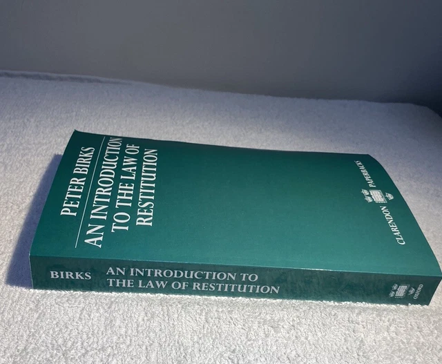 AN INTRODUCTION TO the Law of Restitution by Peter Birks Paperback ...