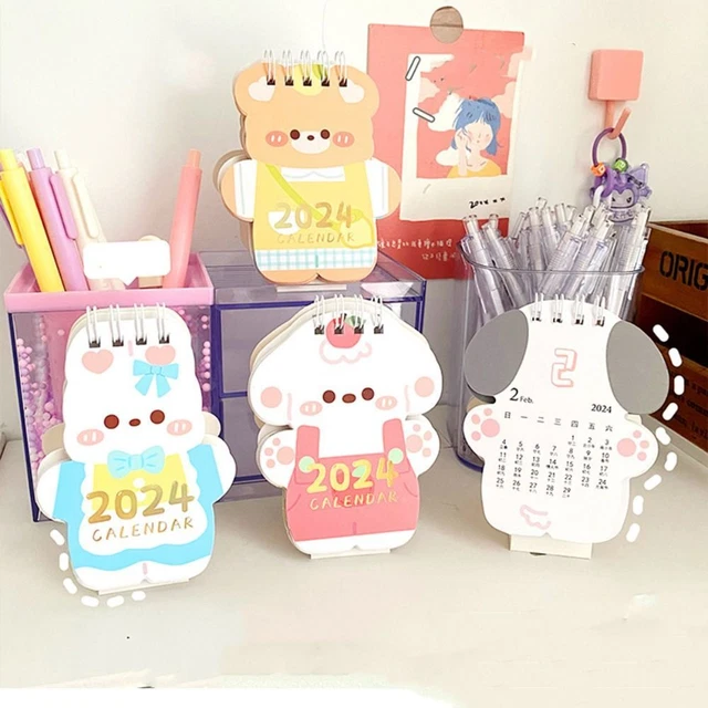 CUTE SPECIAL-SHAPED DESK Calendar Mini 2024 Desk Calendar Planner $4.92 ...