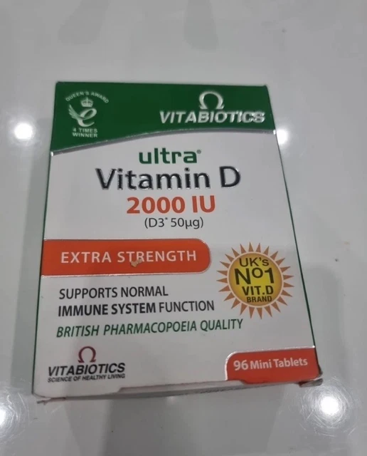 VITABIOTICS ULTRA VITAMIN D 2000Iu D3 50Mg Extra Strenght - 96 Tablets ...