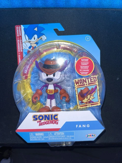 SONIC THE HEDGEHOG - Fang & Wanted Poster. 4 Inch Figure By Jakks ...