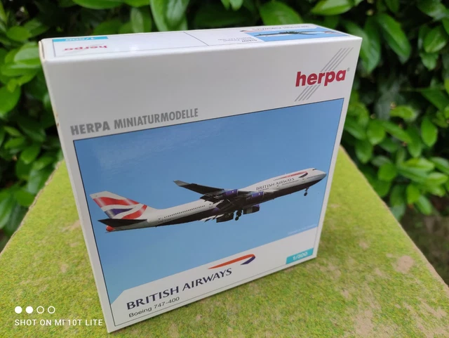 AVION HERPA 512497 British Airways BOEING 747-400 --NEUF & EMBALLAGE D ...