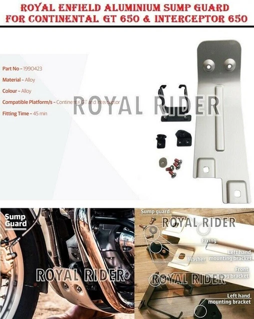 ROYAL ENFIELD ALUMINIUM Sump Guard for Continental GT 650 & Interceptor ...