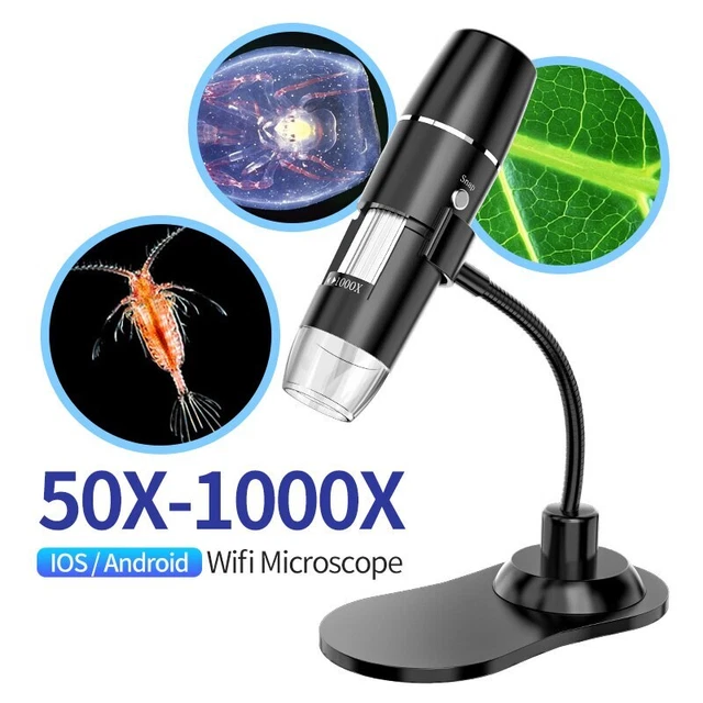 WIRELESS DIGITAL MICROSCOPE 50X-1000X 1080P HD WiFi Portable Handheld ...