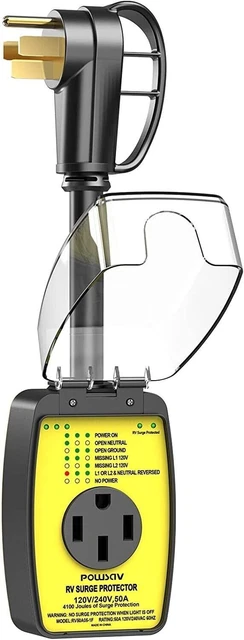 POWSAV RV SURGE Protector 120V/240V 50A RV50A05-1F - Brand New $60.05 ...