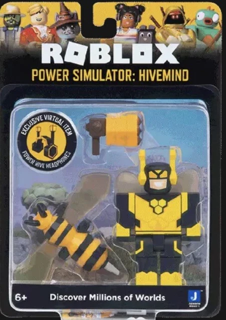 ROBLOX POWER SIMULATOR: HIVEMIND Figure + 2 Accesories + Virtual Item ...
