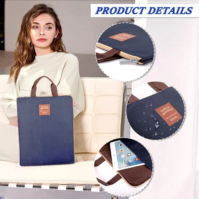 WOMEN'S A4 DOCUMENT Organizer Bag, Waterproof, Roomy, Compatible with ...