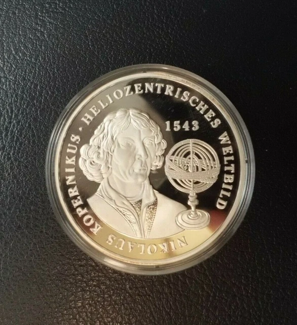 NIKOLAUS KOPERNIKUS 1543 - Heliozentrisches Weltbild - Silber - PP EUR ...